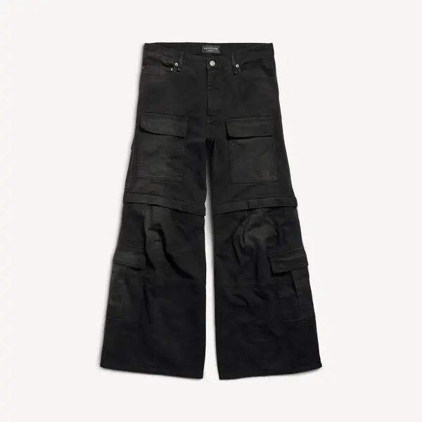 Balenciaga Flared Cargo Pants - Black