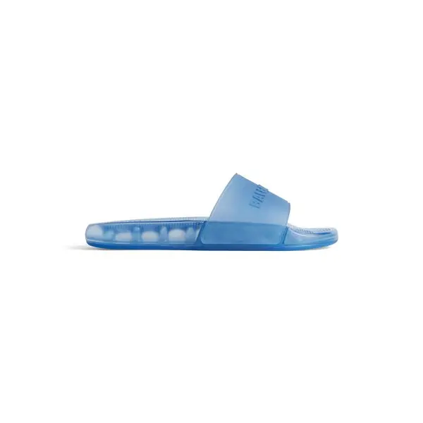 Balenciaga Pool Slide Sandal - Blue | Editorialist display picture 2