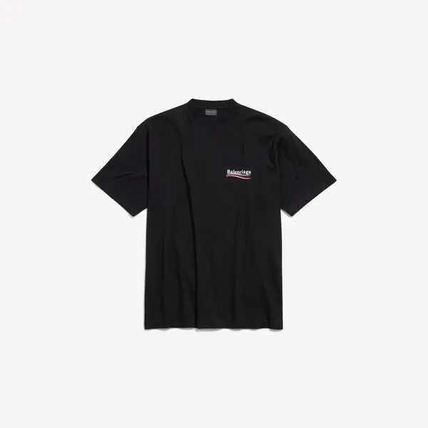 Balenciaga Political Campaign Large Fit T-shirt - Black