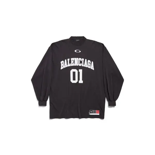 【BALENCIAGA】Basketball Series Long Sleeve T-shirt ロンT Balenciaga Basketball Long Sleeve T-Shirt - Black | Editorialist