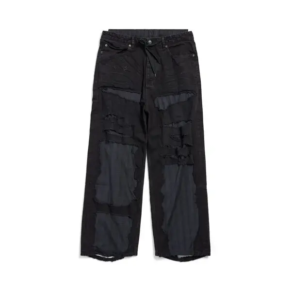 Balenciaga Patchwork Pyjama Pants - Black | Editorialist