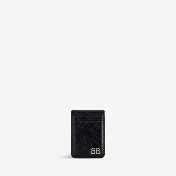 Balenciaga Monaco Magnet Card Holder - Black
