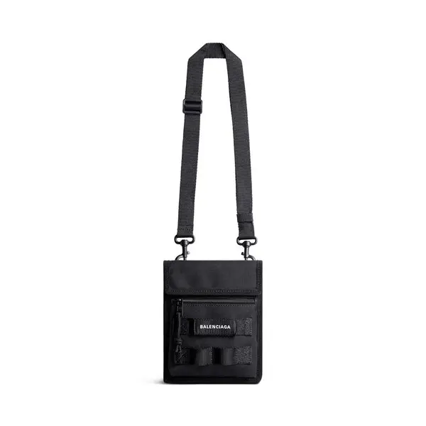 Balenciaga Army Pouch With Strap Small - Black | Editorialist