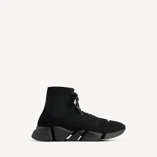 Balenciaga Speed 2.0 Lace-up Recycled Knit Sneakers - Black