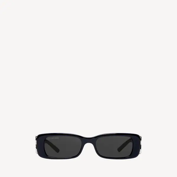 Balenciaga Dynasty Rectangle Sunglasses - Black