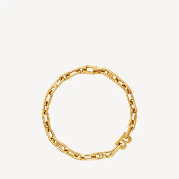 Balenciaga B Chain Thin Necklace - Gold