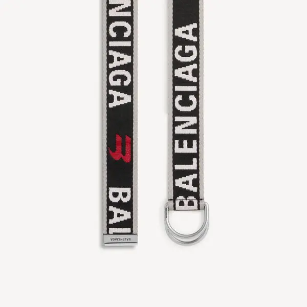 Balenciaga D Ring Belt - Grey & Silver