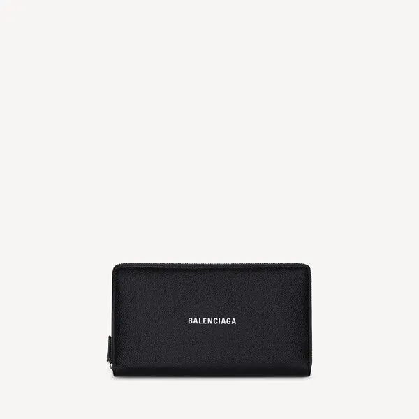 Balenciaga Cash Continental Wallet - Black