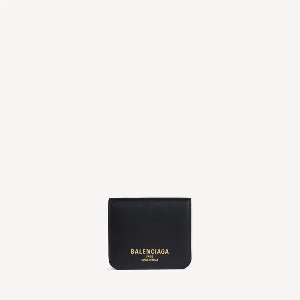 Balenciaga Cash 2.0 Flap Coin And Card Holder - Black