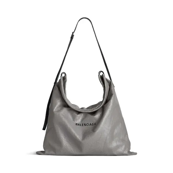 Balenciaga Shopper Dust Bag Crossbody Pouch - Grey & Silver