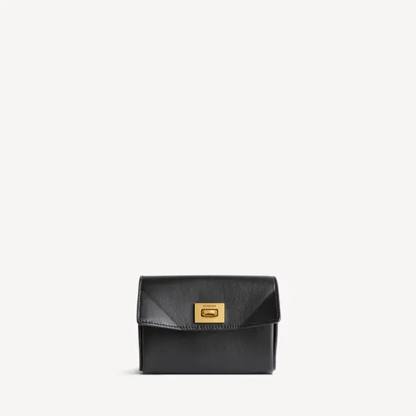 Balenciaga Rodeo Card Holder With Flap - Black