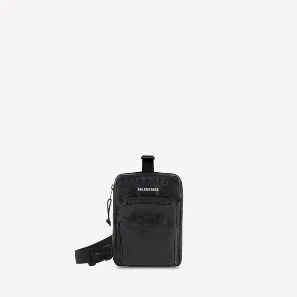 Balenciaga Explorer Crossbody Messenger Bag - Black