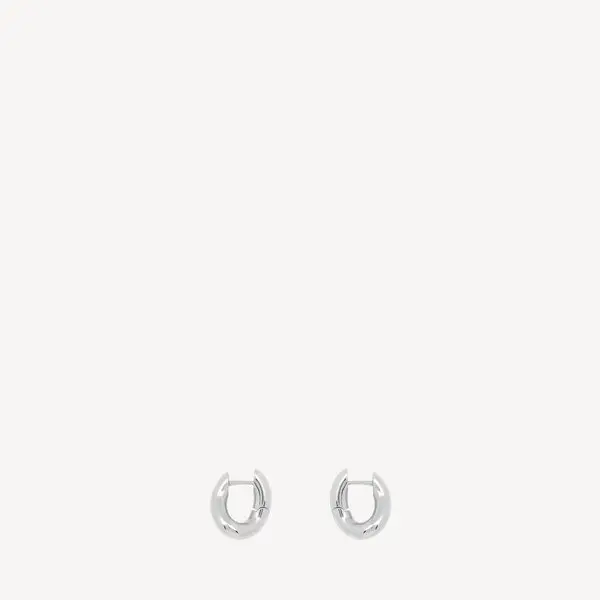 Balenciaga Loop Xxs Earrings - Silver