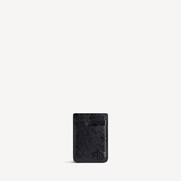 Balenciaga Monaco Magnet Card Holder - Black