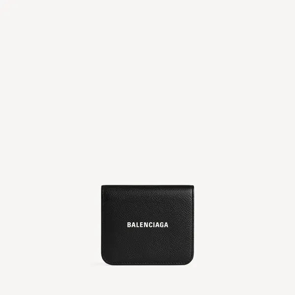 Balenciaga Cash Flap Coin And Card Holder - Black