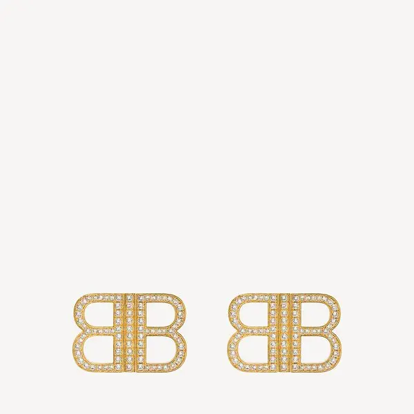 Balenciaga Bb 2.0 Stud Earrings - Gold