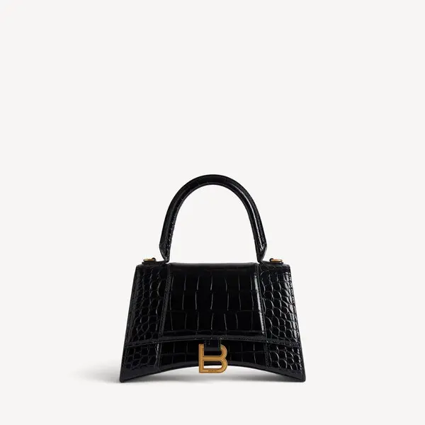 Balenciaga Hourglass Handbag Small - Black