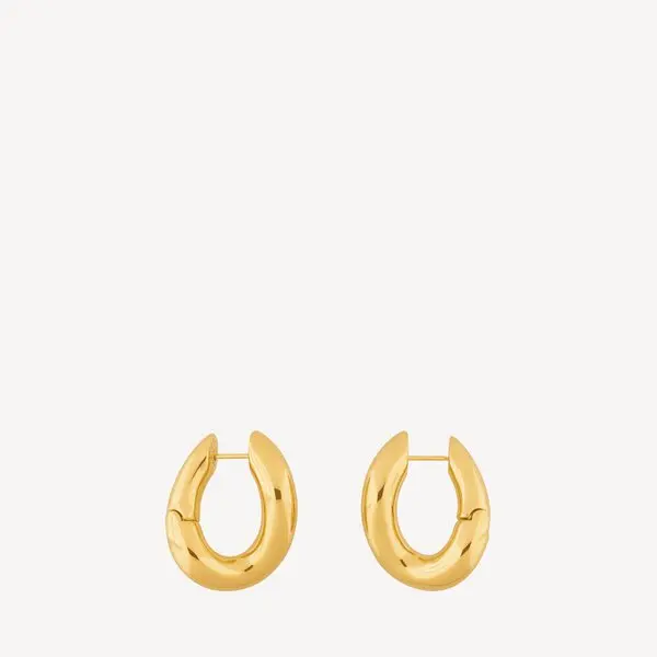 Balenciaga Loop Earrings - Gold