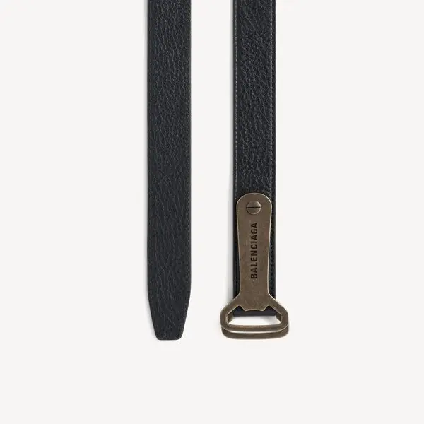 Balenciaga Bottle Opener D-ring Belt - Black