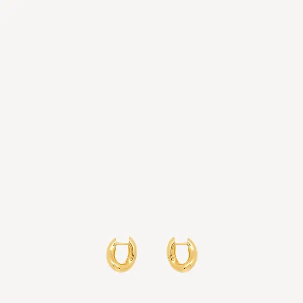Balenciaga Loop Xxs Earrings In Brass - Gold