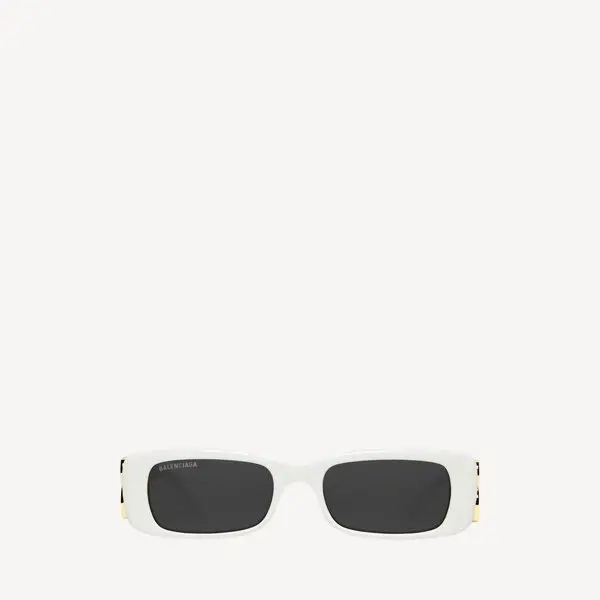 Balenciaga Dynasty Rectangle Sunglasses - White