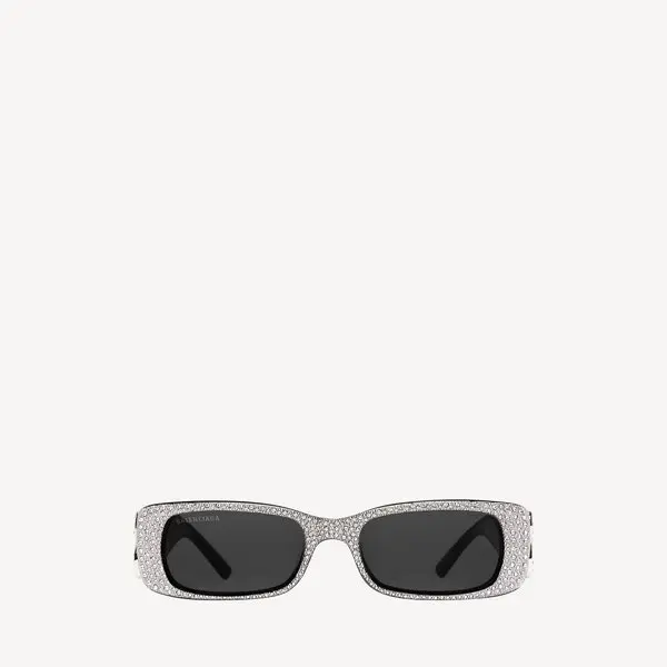 Balenciaga Dynasty Rectangle Sunglasses - Black