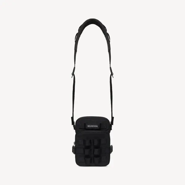 Balenciaga Army Crossbody Messenger Bag - Black