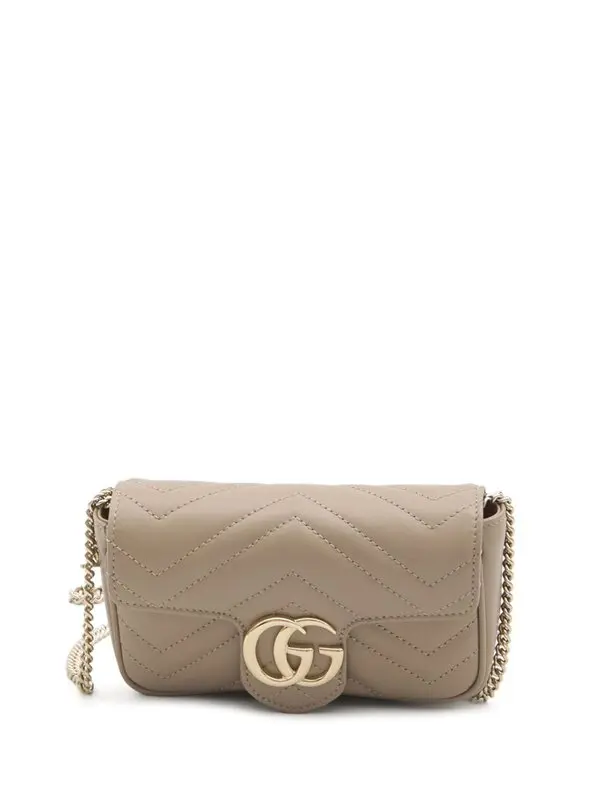 Gg Marmont Mini Quilted Leather Shoulder Bag Neutrals