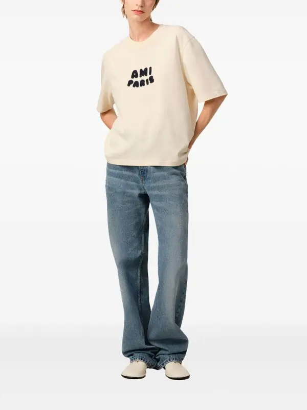 AMI Paris Logo-patch T-shirt
