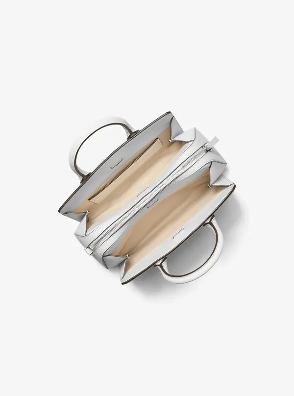 Michael Kors Laila Small Signature Logo Satchel - Grey