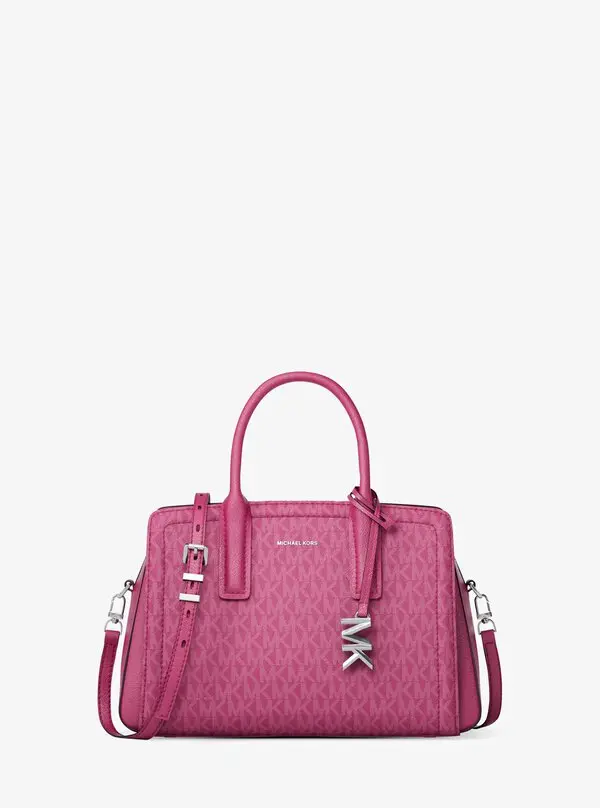 Michael Kors Laila Small Signature Logo Satchel - Pink