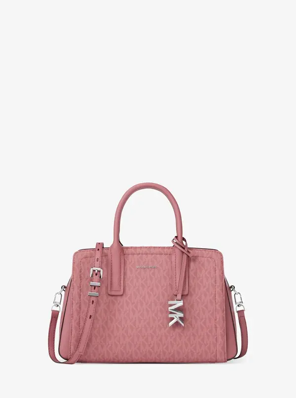 Michael Kors Laila Small Signature Logo Satchel - Pink