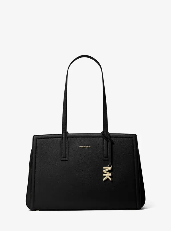 Michael Kors Laila Medium Leather Tote Bag - Black