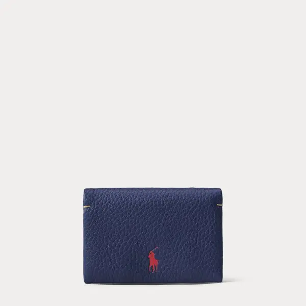 Ralph Lauren Polo Play Leather Snap Card Case - Ink