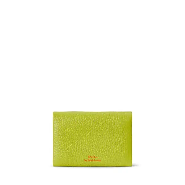 Ralph Lauren Polo Play Leather Snap Card Case - Limeade