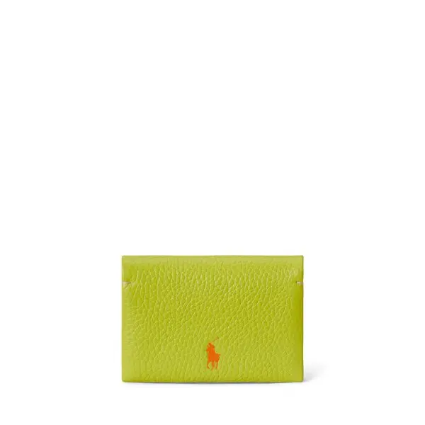 Ralph Lauren Polo Play Leather Snap Card Case - Limeade