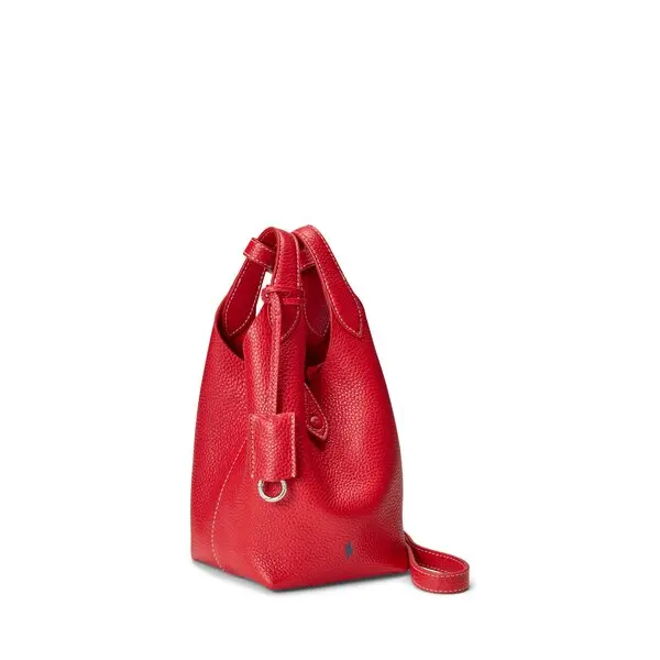 Ralph Lauren Polo Play Leather Small Tote & Crossbody - Cherry