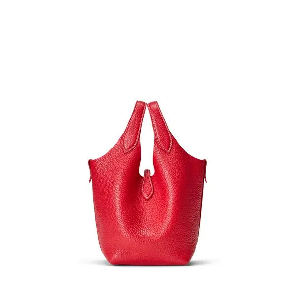 Ralph Lauren Polo Play Leather Small Tote & Crossbody - Cherry