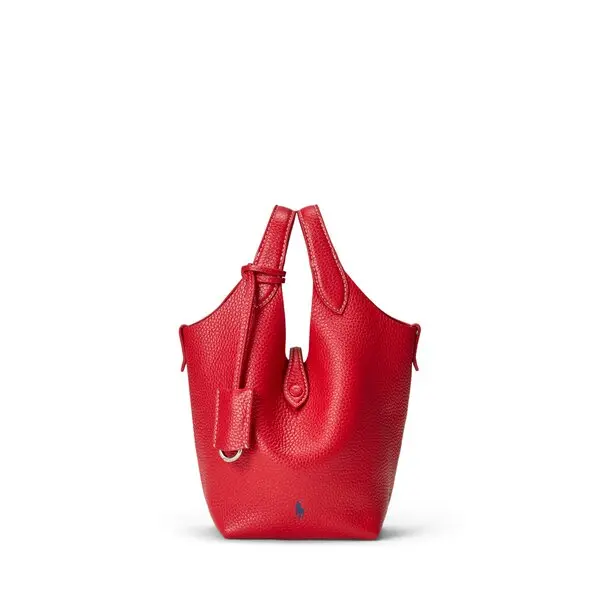 Ralph Lauren Polo Play Leather Small Tote & Crossbody - Cherry