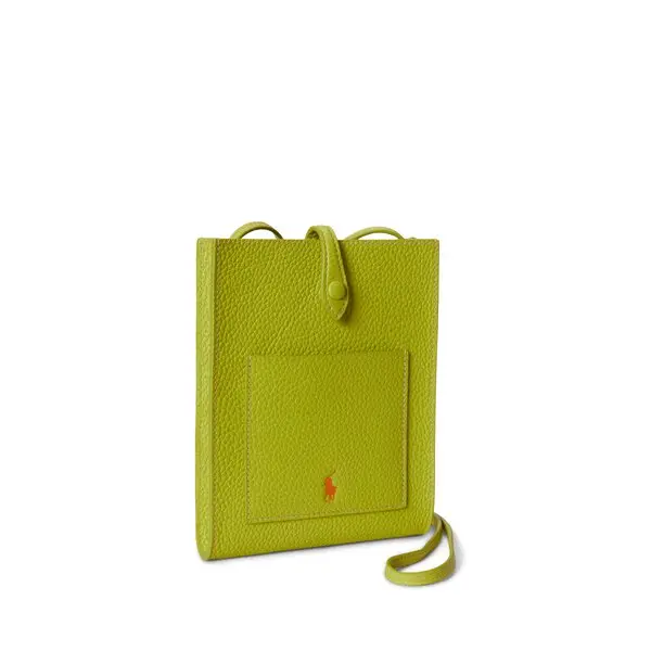 Ralph Lauren Polo Play Leather Pocket Crossbody - Limeade