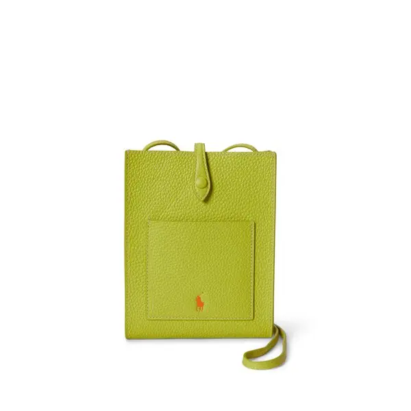 Ralph Lauren Polo Play Leather Pocket Crossbody - Limeade
