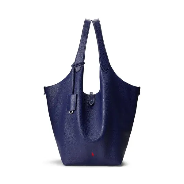 Ralph Lauren Polo Play Large Leather Tote - Ink