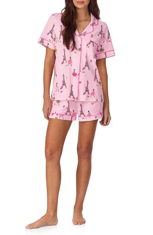BEDHEAD PAJAMAS Print Stretch Jersey Short Pajamas - Tres Chic