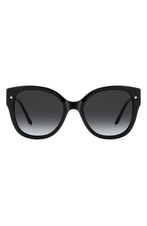 Carolina Herrera 55mm Butterfly Sunglasses - Black/ Dark Grey Sf