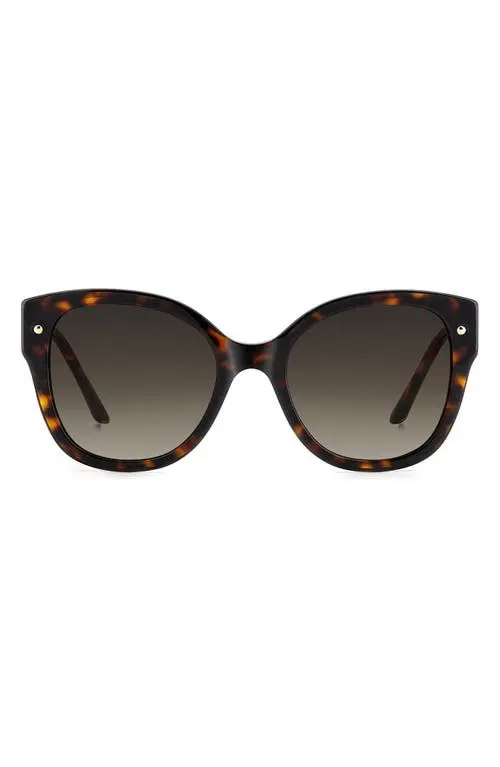 Carolina Herrera 55mm Butterfly Sunglasses - Havana/ Brown Sf