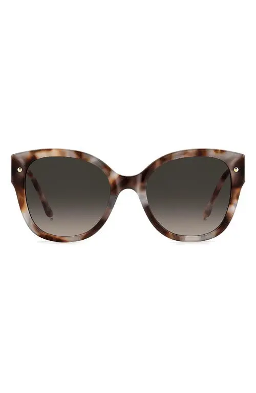 Carolina Herrera 55mm Butterfly Sunglasses - Light Havana/ Brown Sf