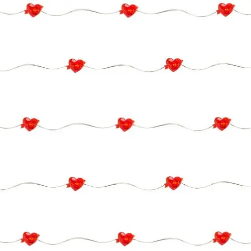 NORTHLIGHT 20-count Valentine's Day Heart And Arrow Led Fairy Lights, 6.25ft - Red