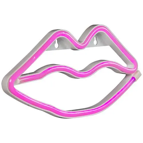 NORTHLIGHT Led Lips Neon Lighted Wall Art10.5"