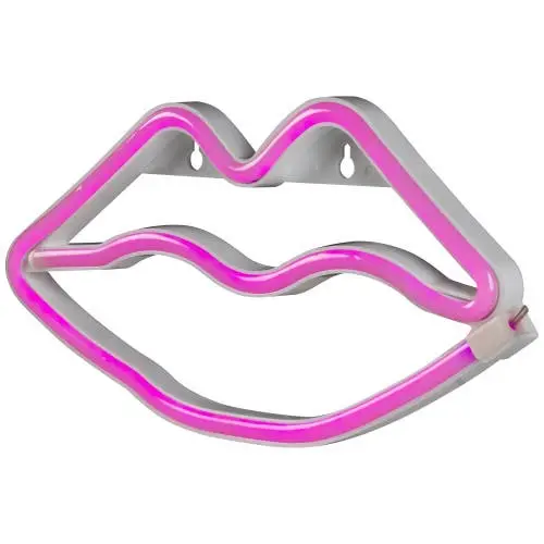 NORTHLIGHT Led Lips Neon Lighted Wall Art10.5"