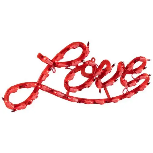NORTHLIGHT 17" Lighted Love Valentine's Day Window Silhouette